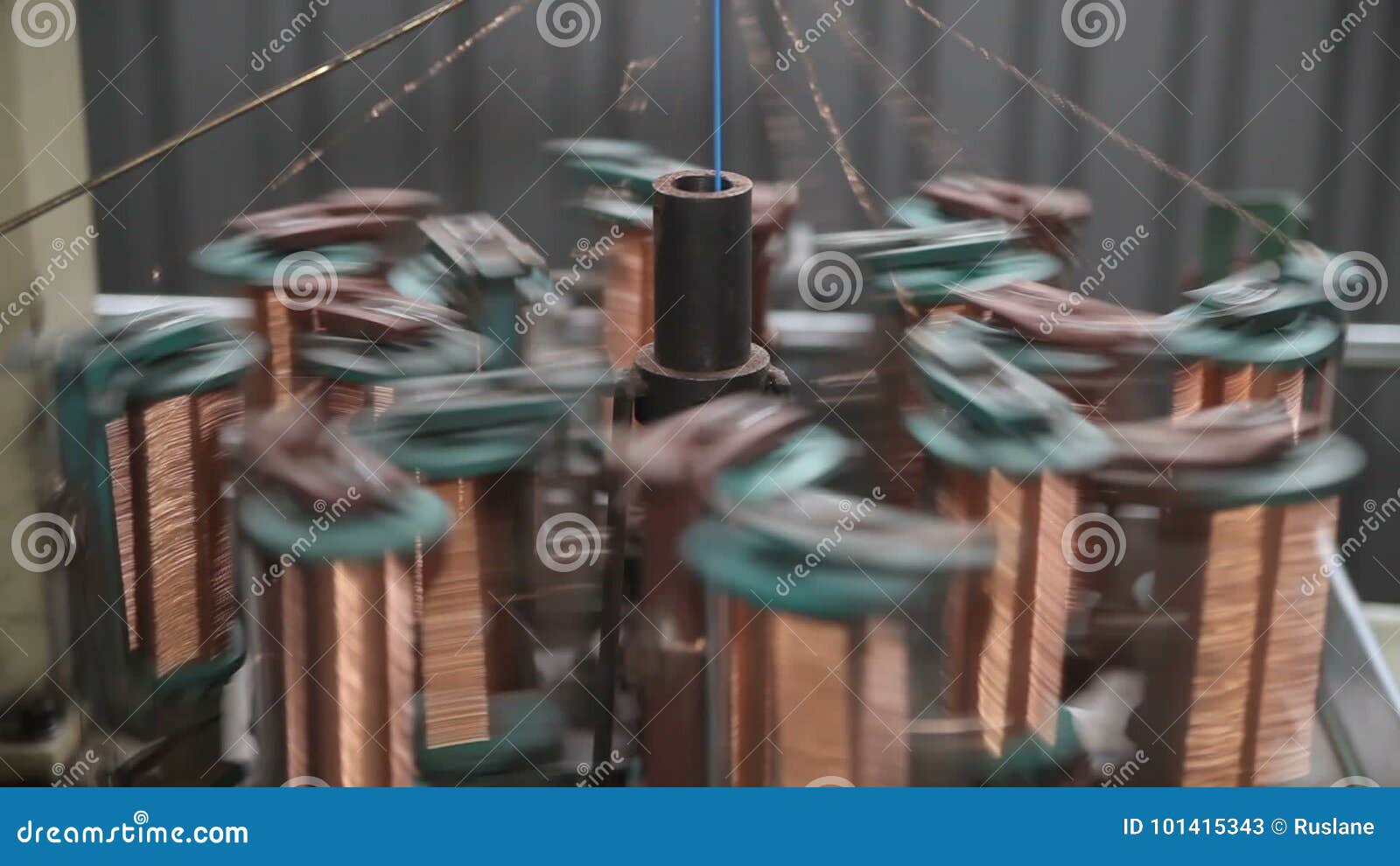 Winding of a Wire on a Bobbin Stock Video - Video of optical, copper ...