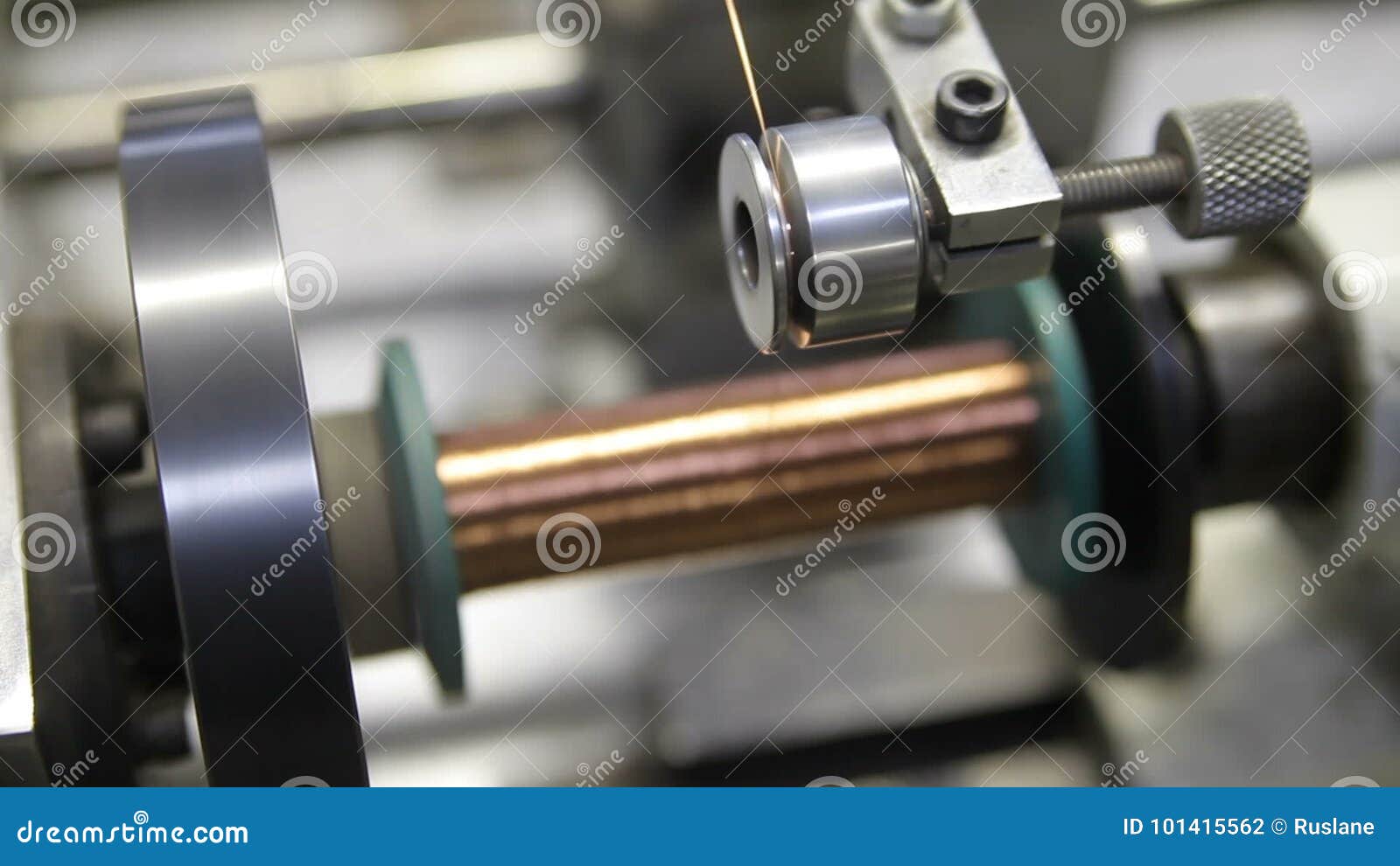 Winding of a Wire on a Bobbin Stock Footage - Video of closeup, machine ...