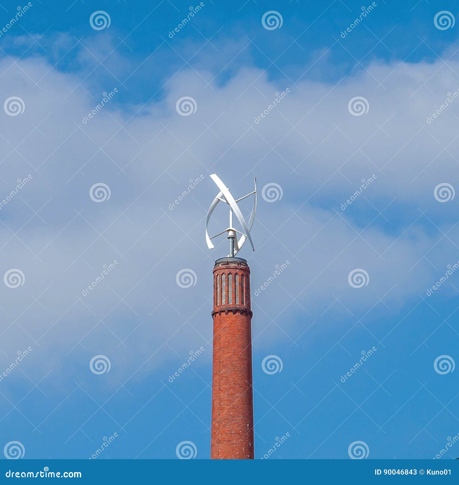 Windkraftanlage Auf Einem Kamin Stockbild - Bild von sommer, generator ...