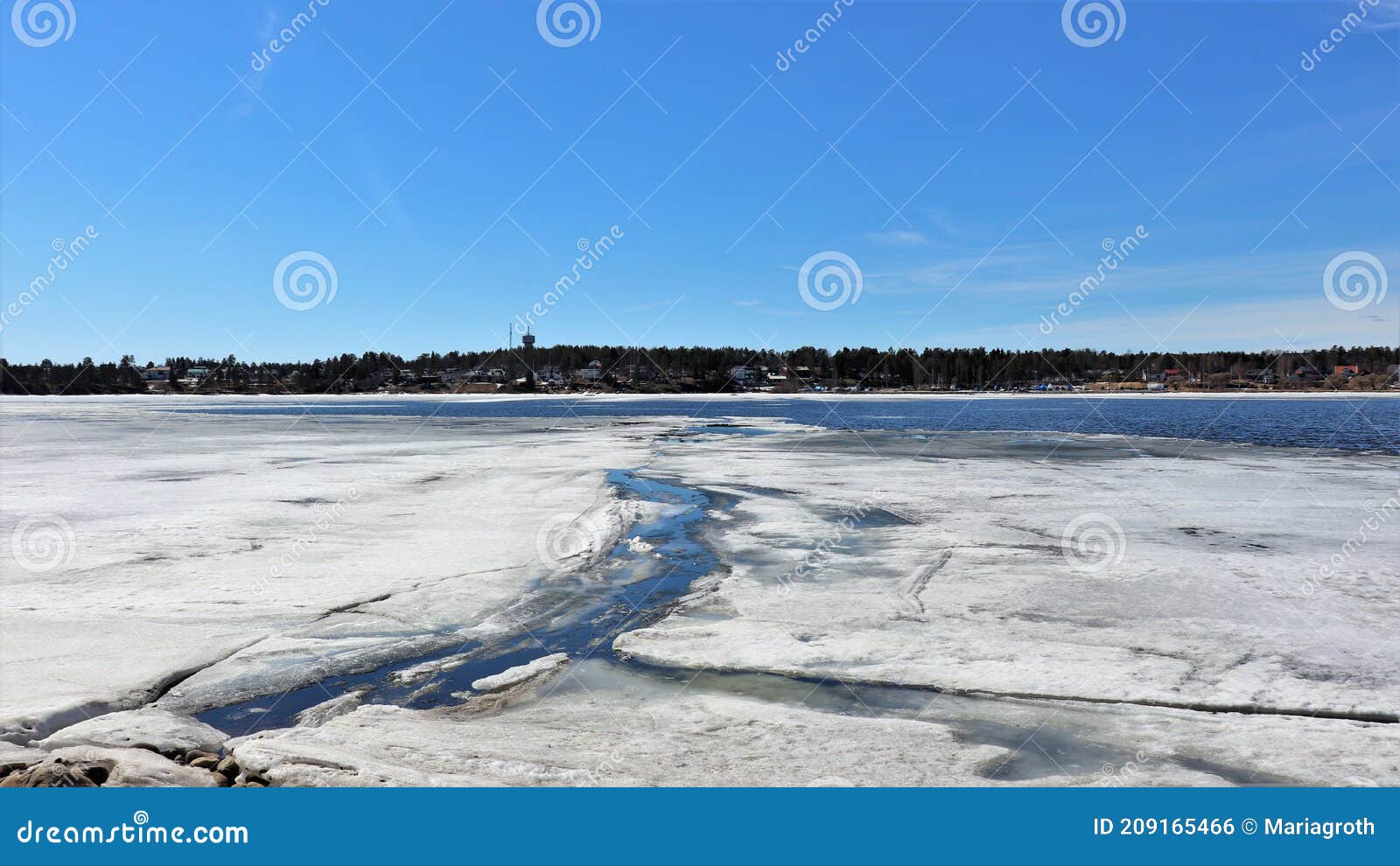 Ice Release in the Lule River in LuleÃ¥ Stock Photo - Image of ...