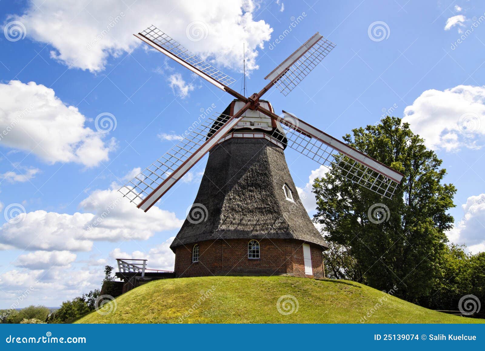 Windmil stock photo. Image of clouds, restored, windmill - 25139074