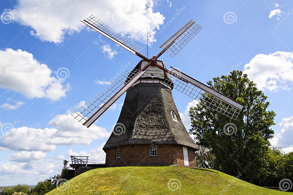 Windmil stock photo. Image of clouds, restored, windmill - 25139074