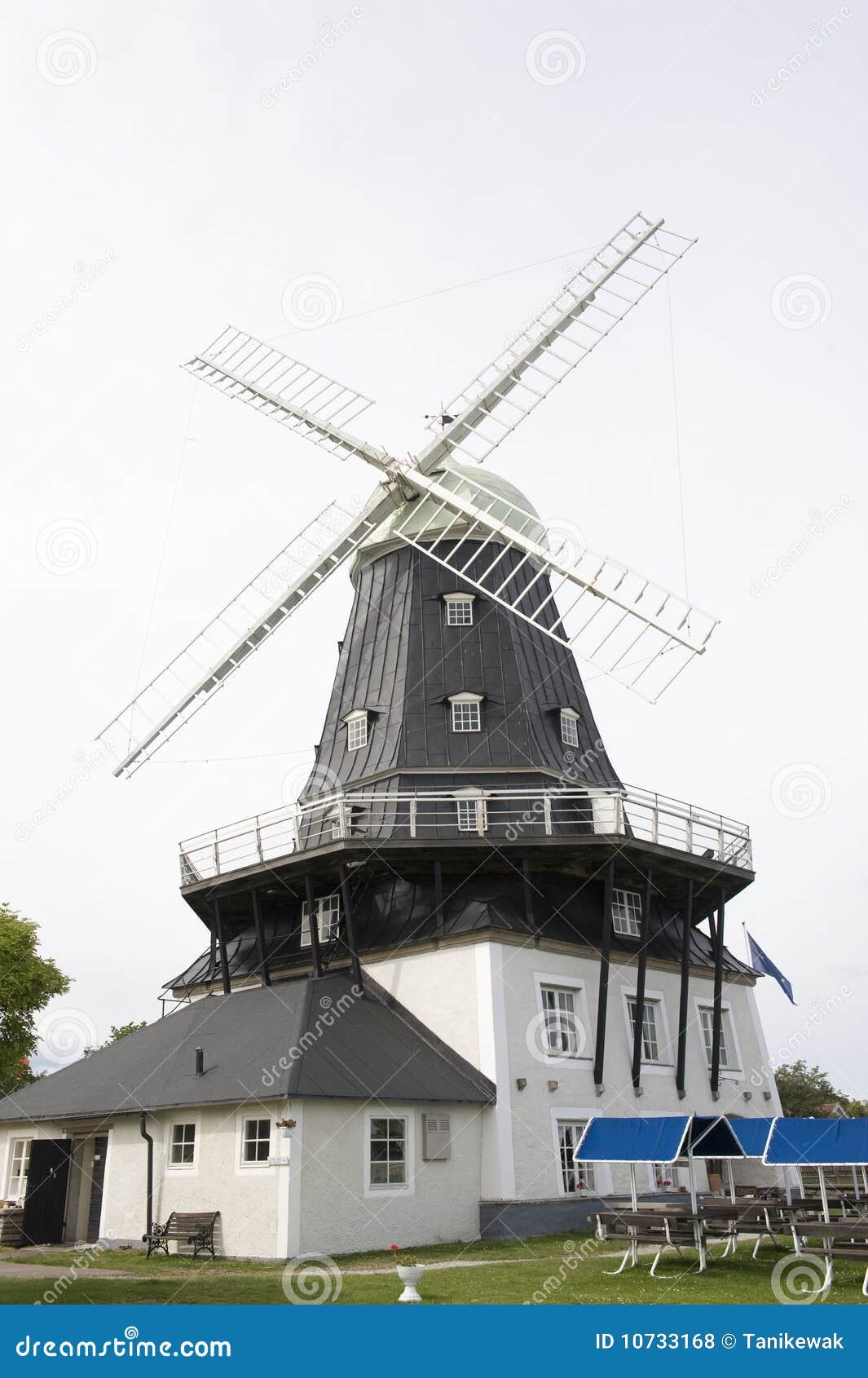 Windmill stock photo. Image of sandvik, scenery, sweden - 10733168