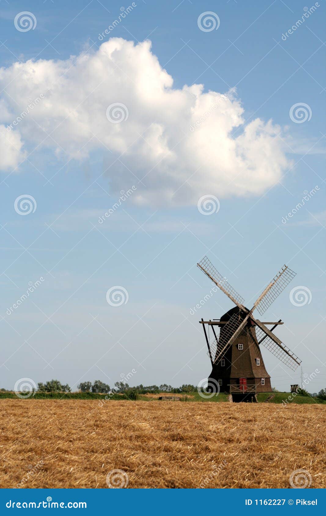 Windmill stock image. Image of sail, scenery, farm, cloudy - 1162227