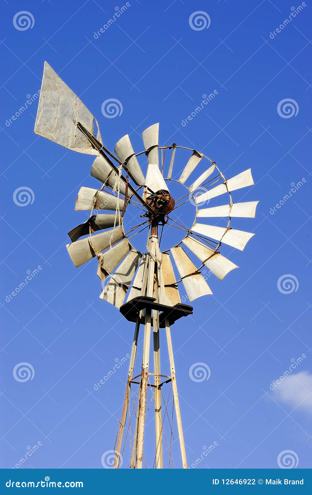 Windmill stock photo. Image of abandoned, rusty, agriculture - 12646922