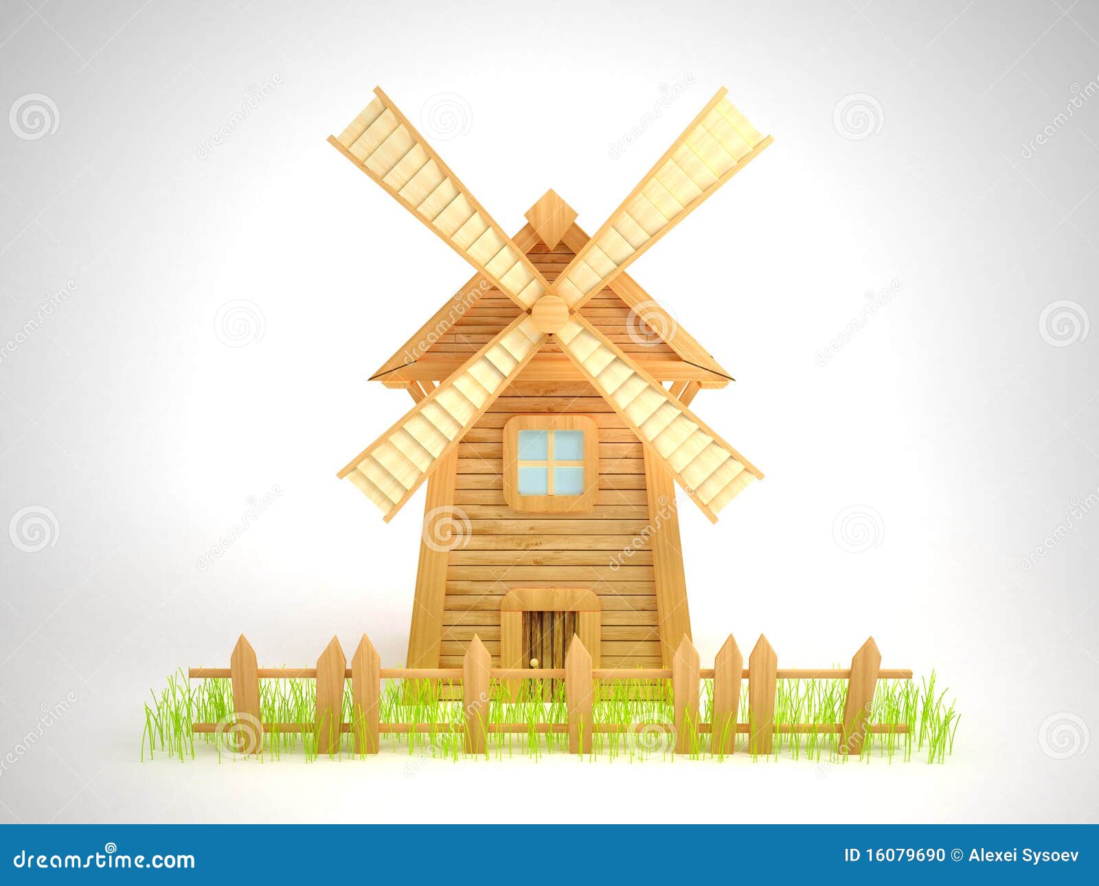 Windmill stock illustration. Illustration of mill, rural - 16079690