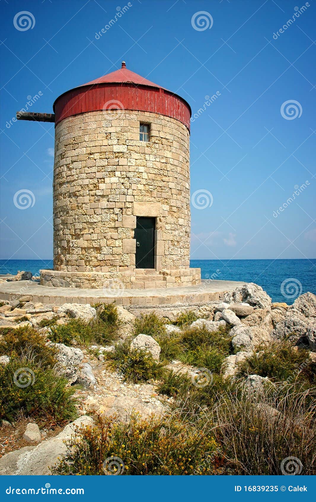 Windmill stock image. Image of culture, travel, mediterranean - 16839235