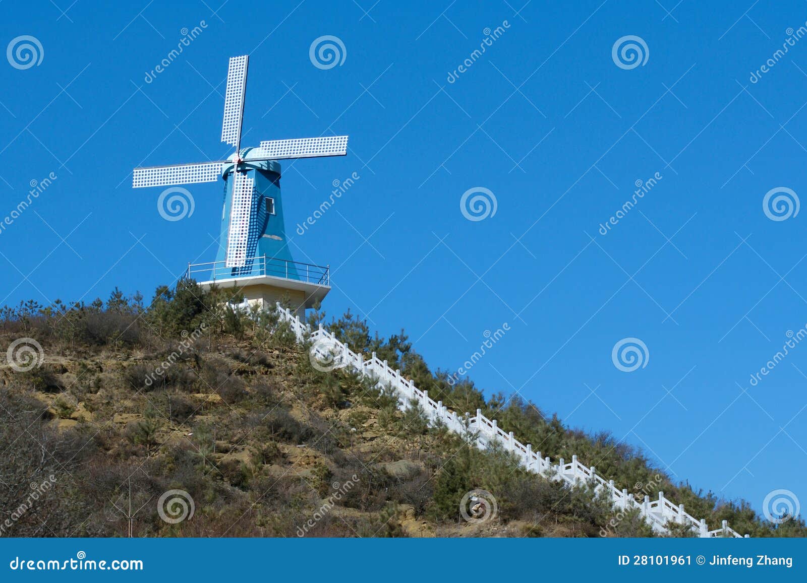 Windmill stock image. Image of windmill, landscape, winter - 28101961