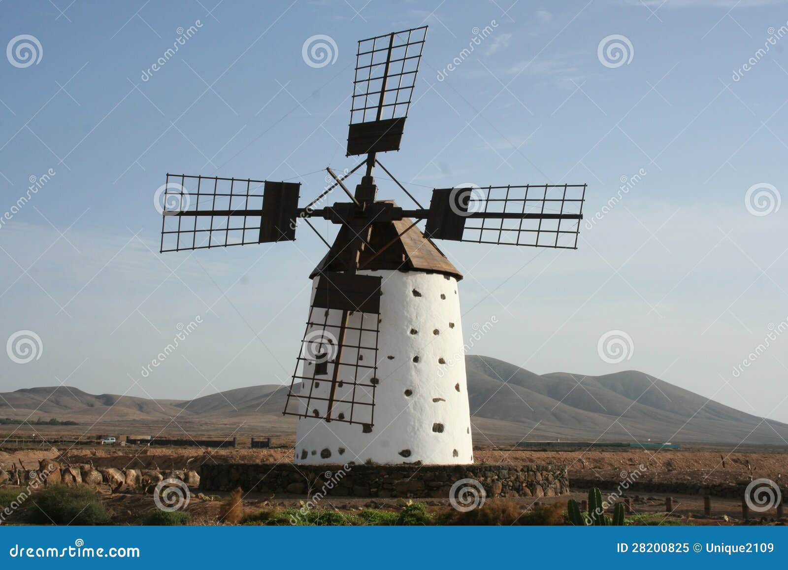 Windmill stock image. Image of desert, architecture, europe - 28200825