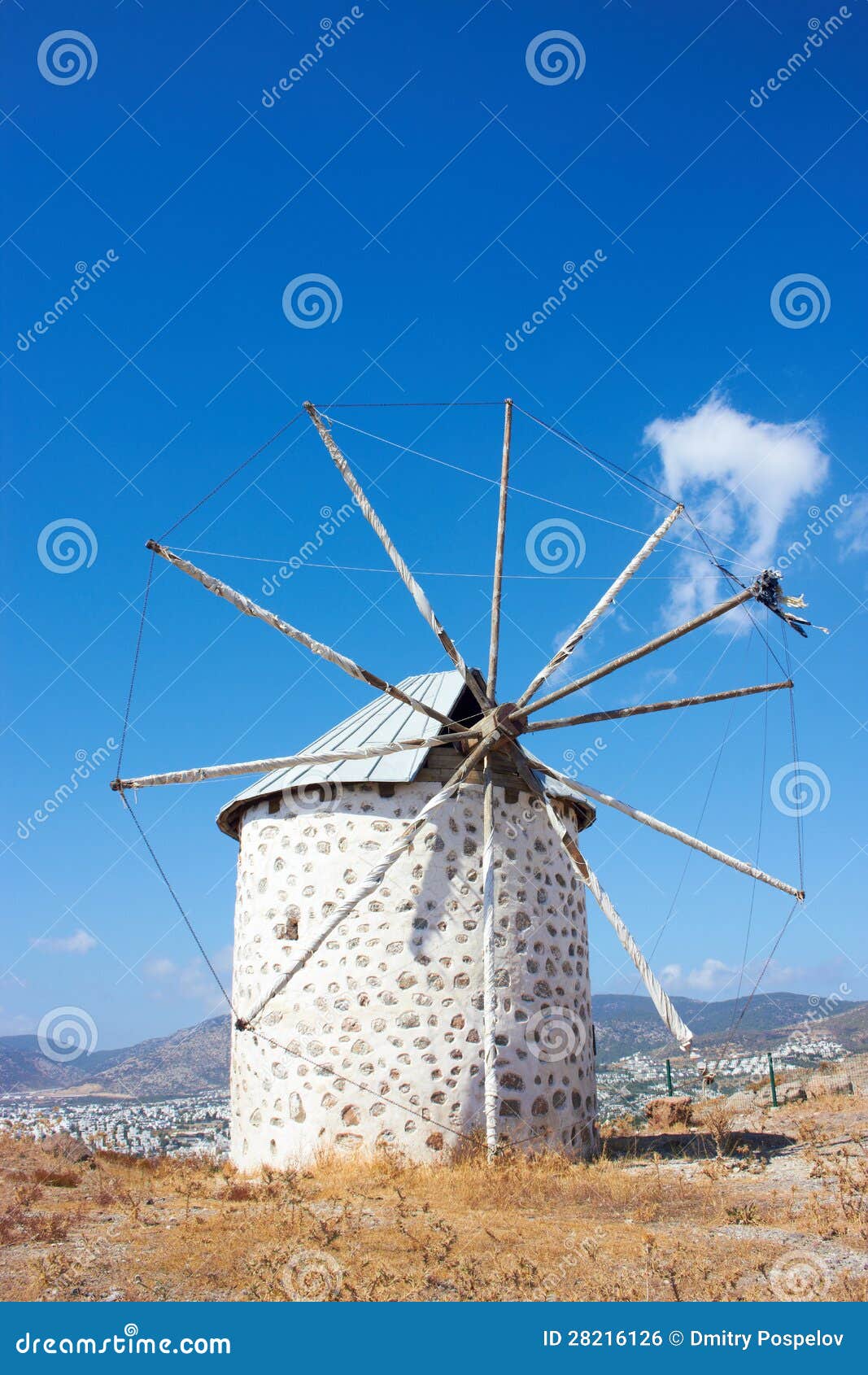 Windmill stock photo. Image of round, stone, construction - 28216126