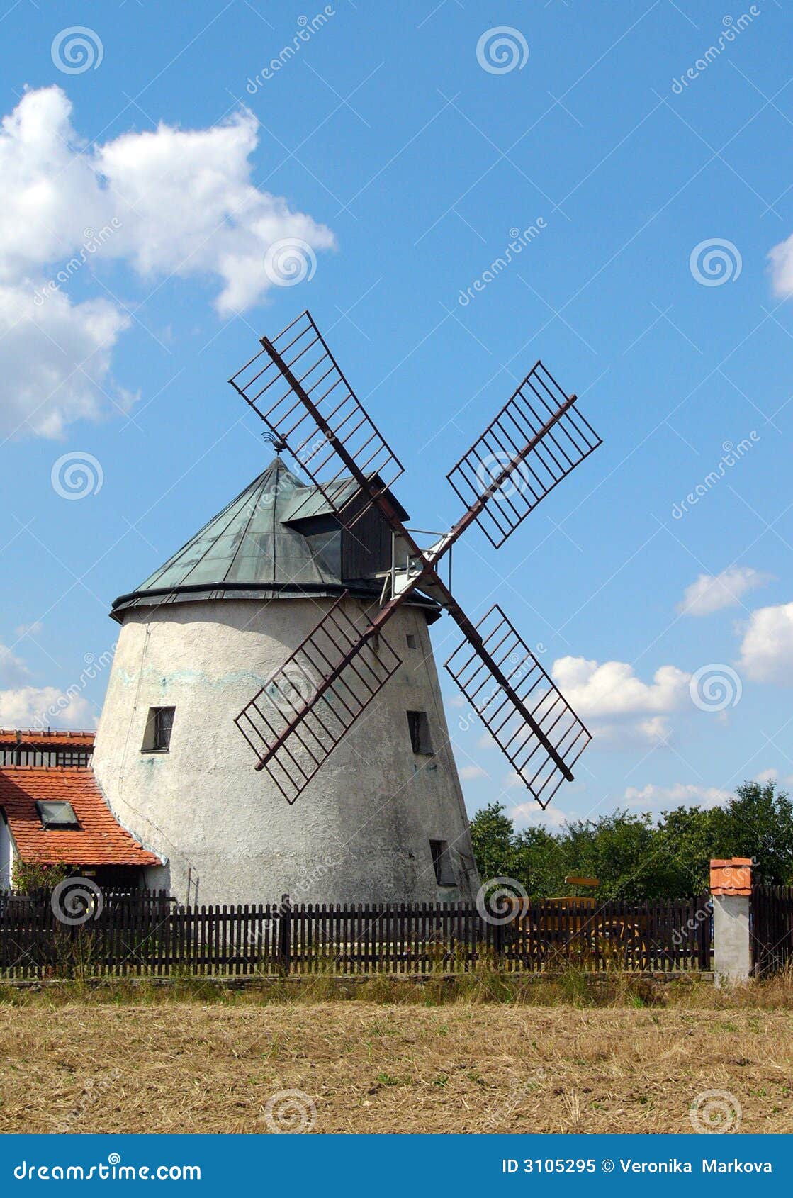 Windmill stock image. Image of windmill, landscape, mill - 3105295