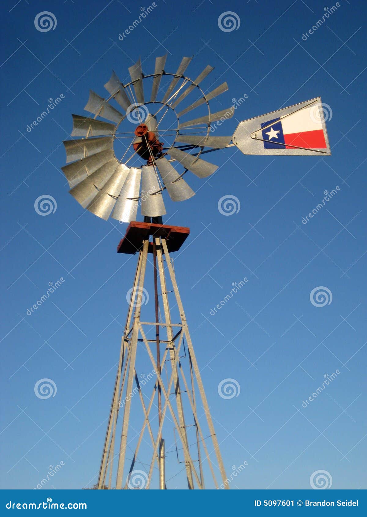 Windmill stock image. Image of mill, flag, pump, wind - 5097601