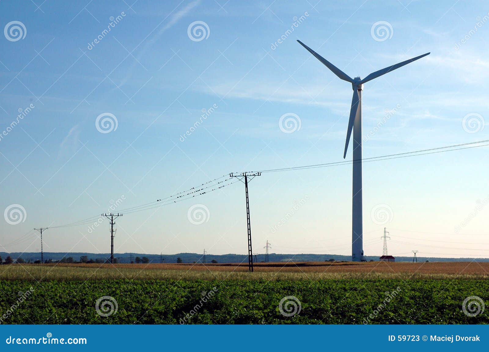 Windmill stock image. Image of agriculture, clean, rotation - 59723