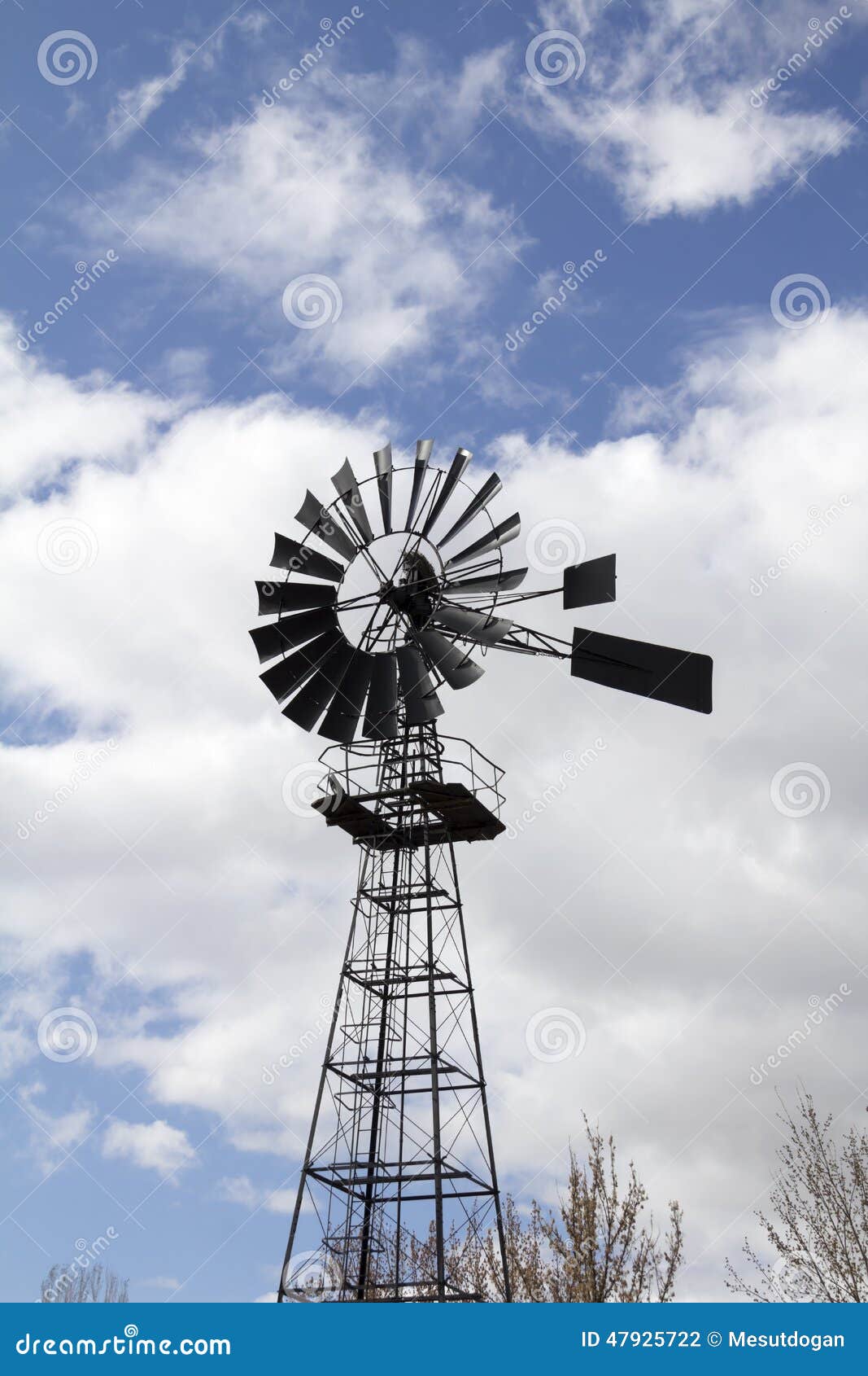 Old Antique Aermotor Windmill Used To Pump Water. Royalty-Free Stock ...