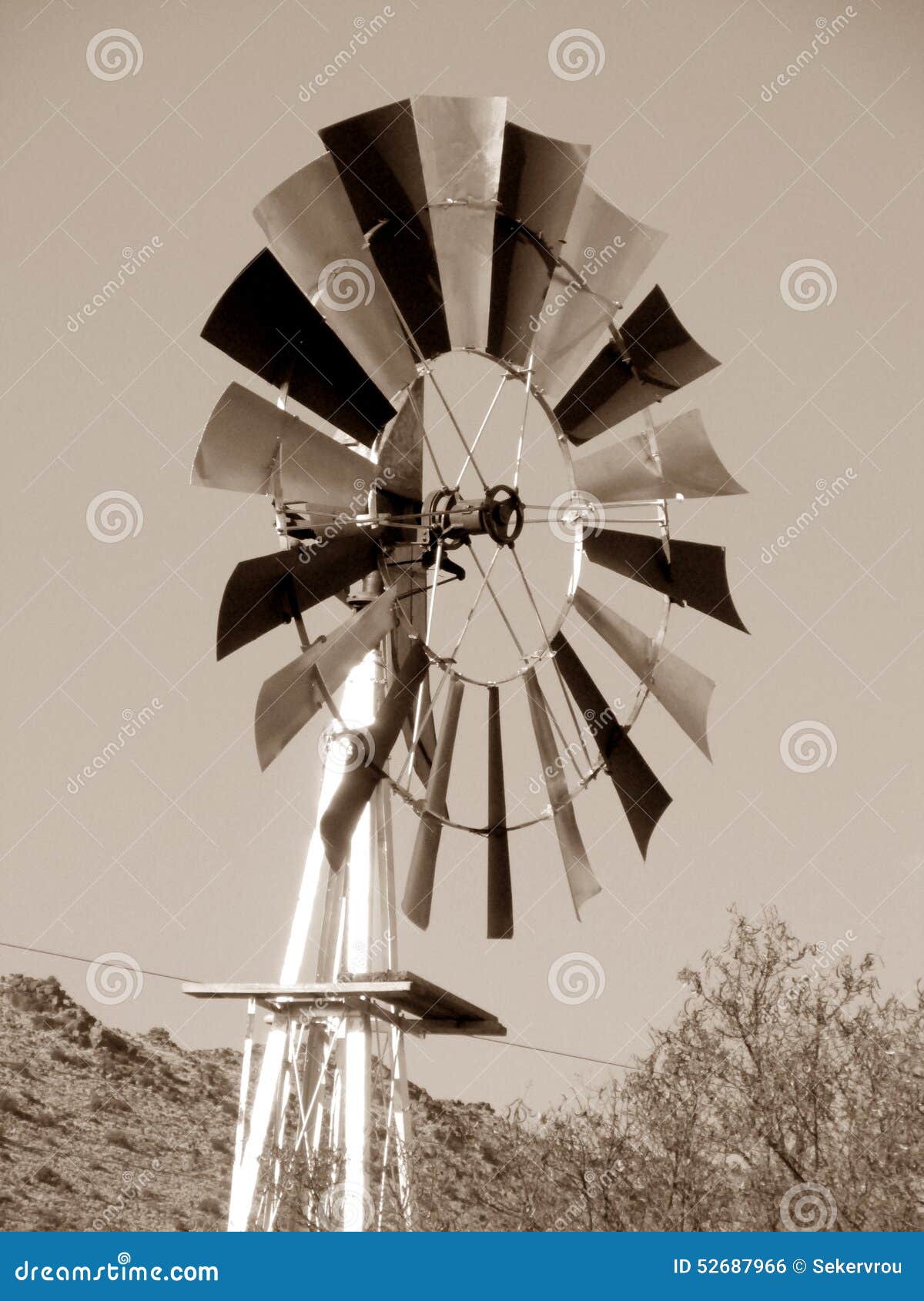 WINDMILL stock photo. Image of karoo, windmill, wind - 52687966