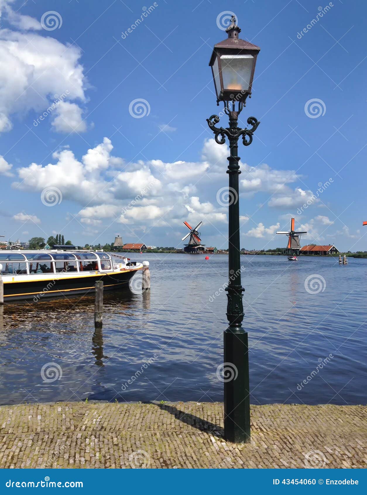 Windmill amsterdam stock photo. Image of amsterdam, rural - 43454060