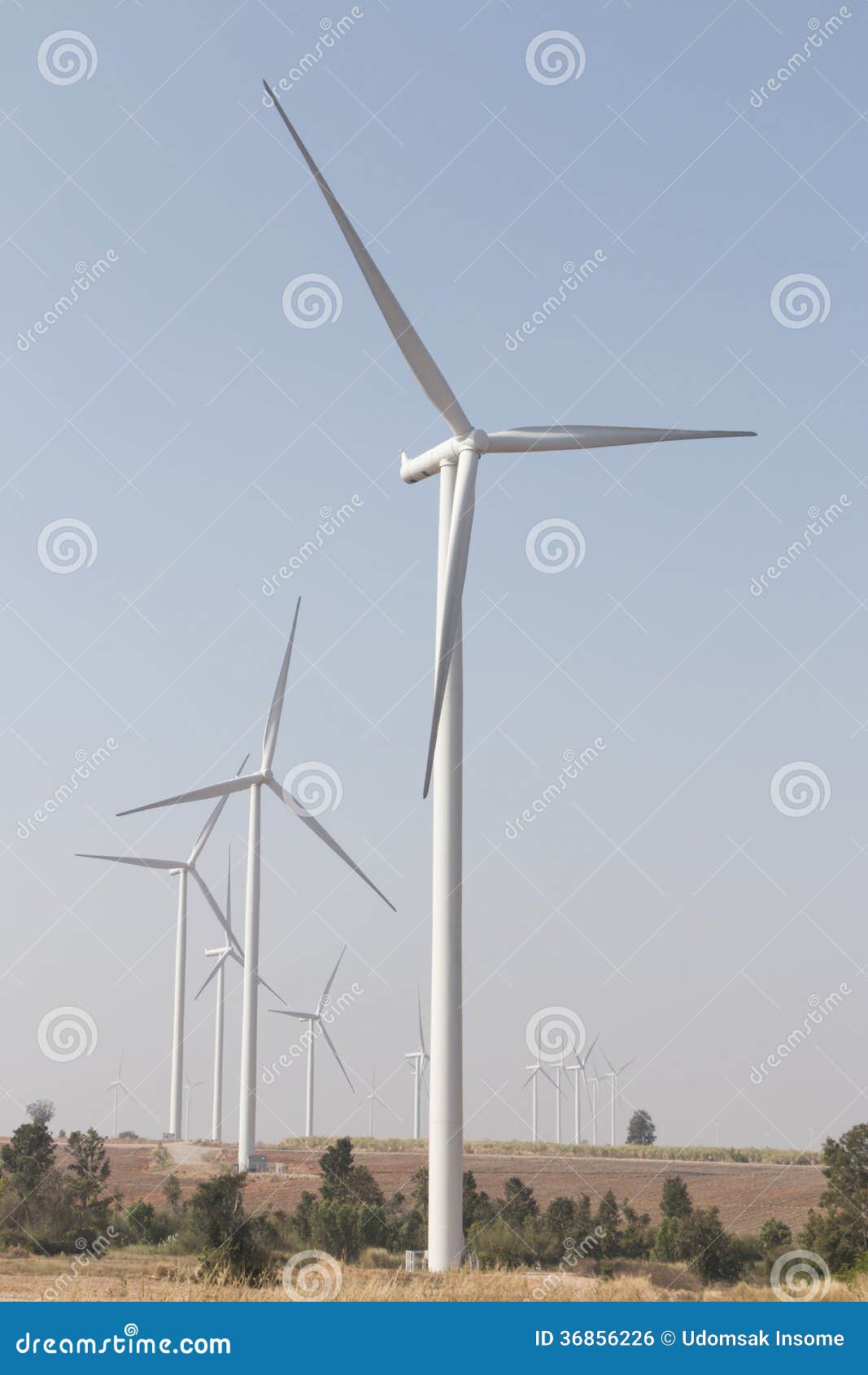 Windmill as blue sky stock photo. Image of global, blue - 36856226