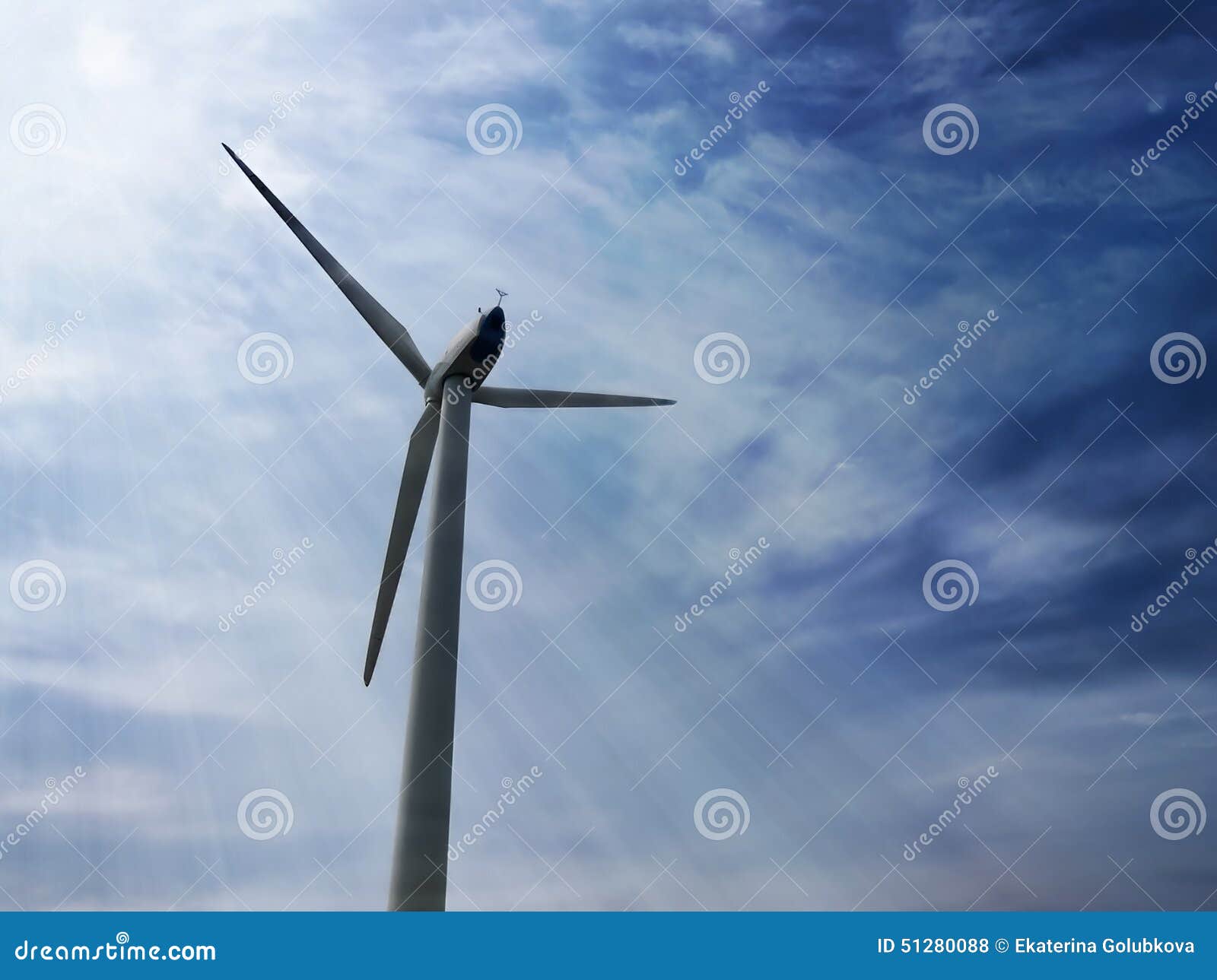 Windmill As Ecologically Clean Source of Energy Stock Photo - Image of ...
