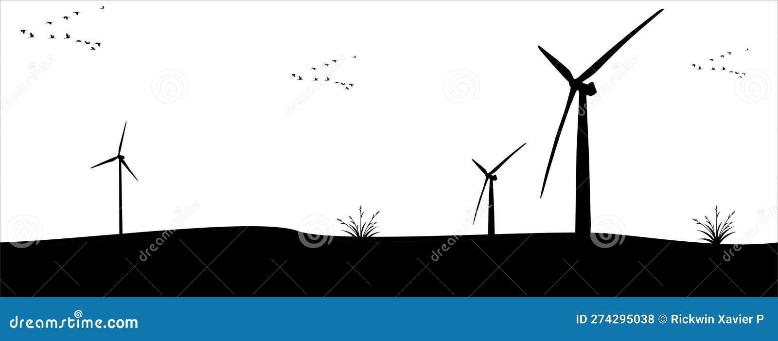 Windmill Background Design. Windmill Background Stock Vector ...