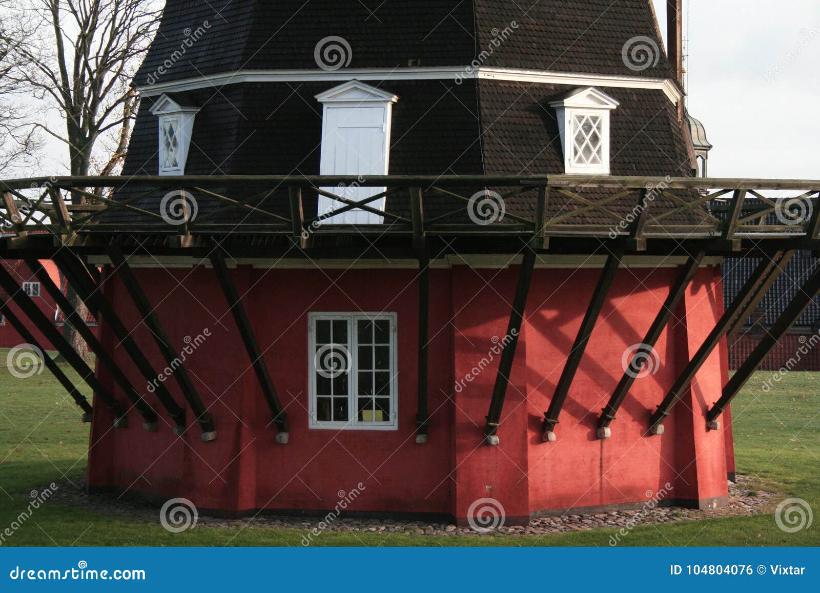 Windmill Base - structure. stock photo. Image of wood - 104804076