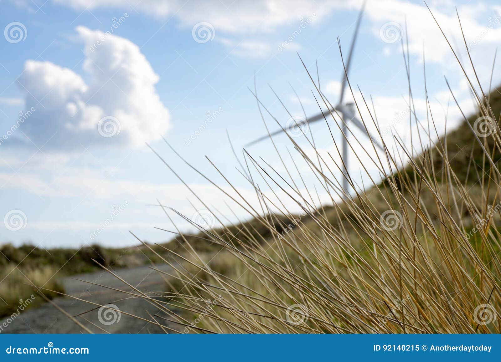 Windmill on the beach stock image. Image of scandinavia - 92140215