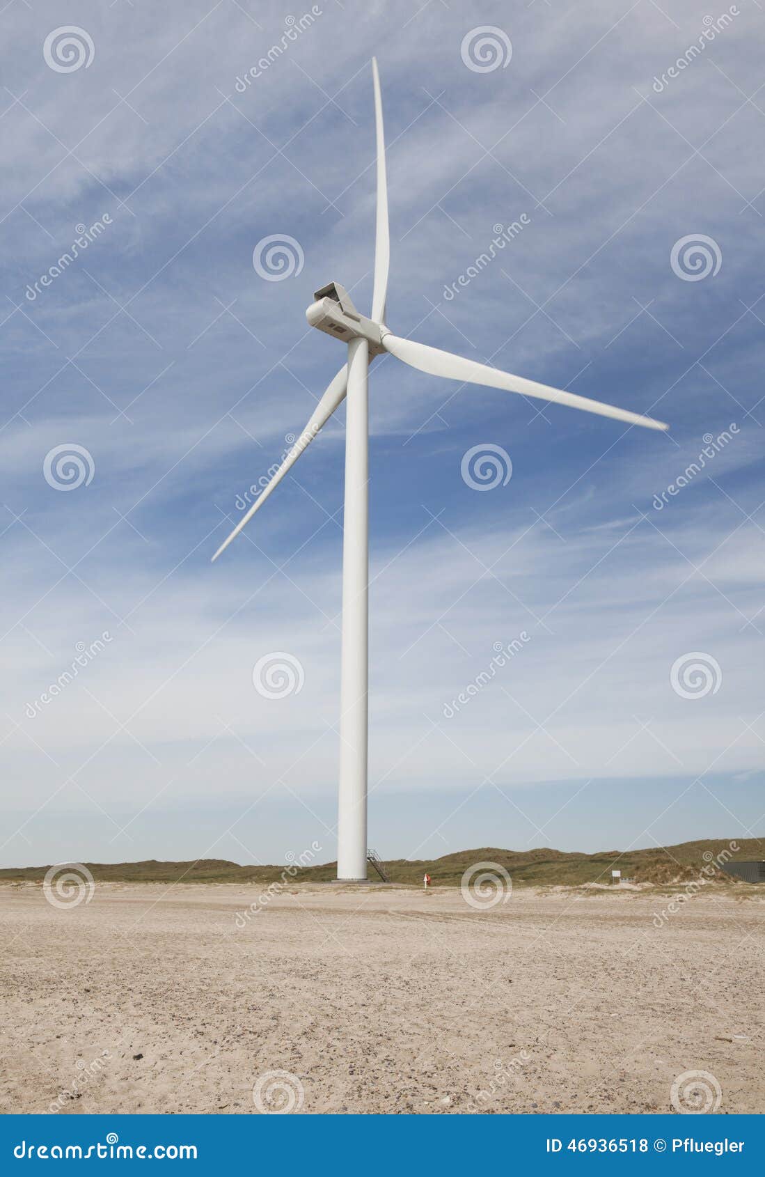 Windmill on the beach stock photo. Image of landscape - 46936518