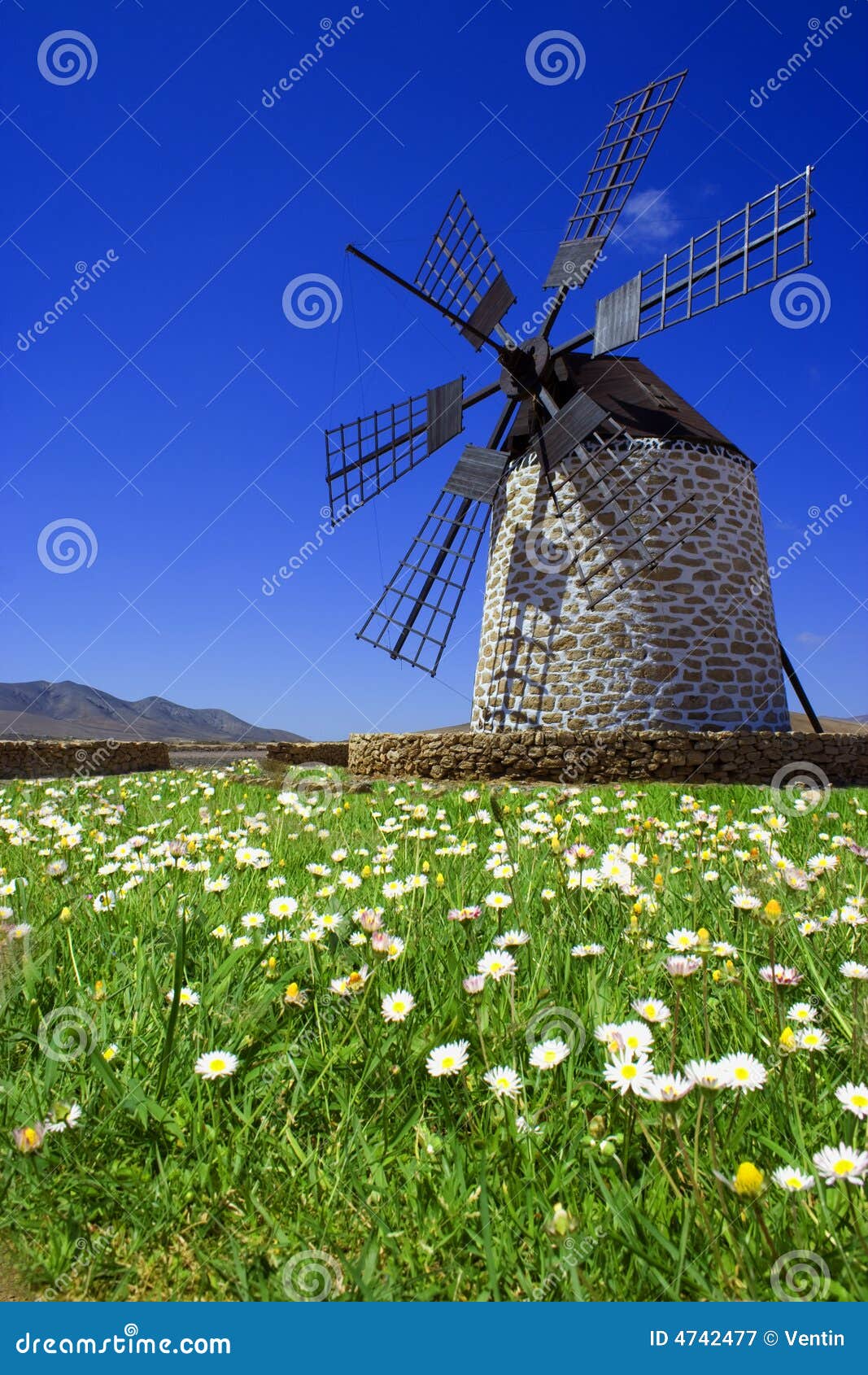 Windmill blue stock image. Image of blue, colorful, fuel - 4742477