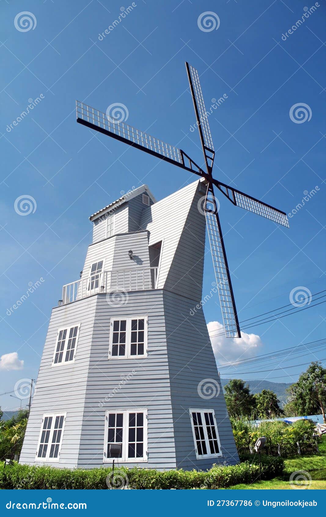 Windmill and blue sky stock photo. Image of rotate, energy - 27367786