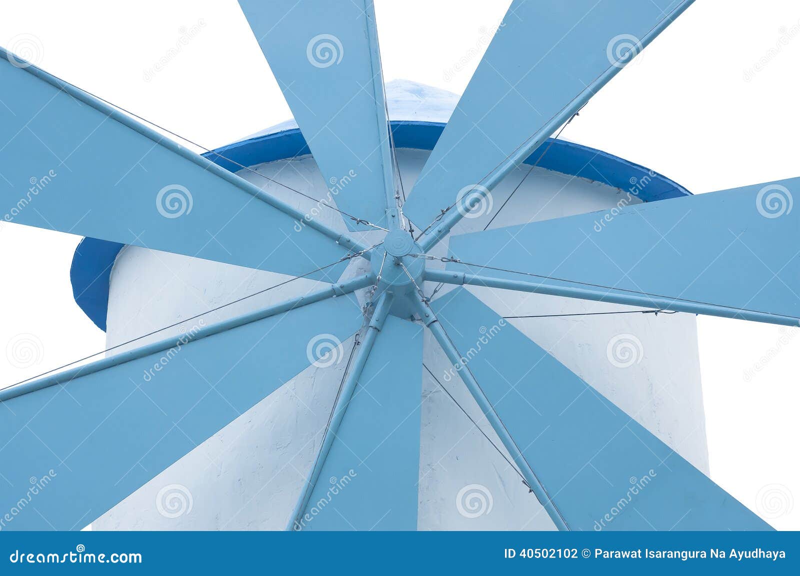 Windmill blue and white. stock photo. Image of europe - 40502102