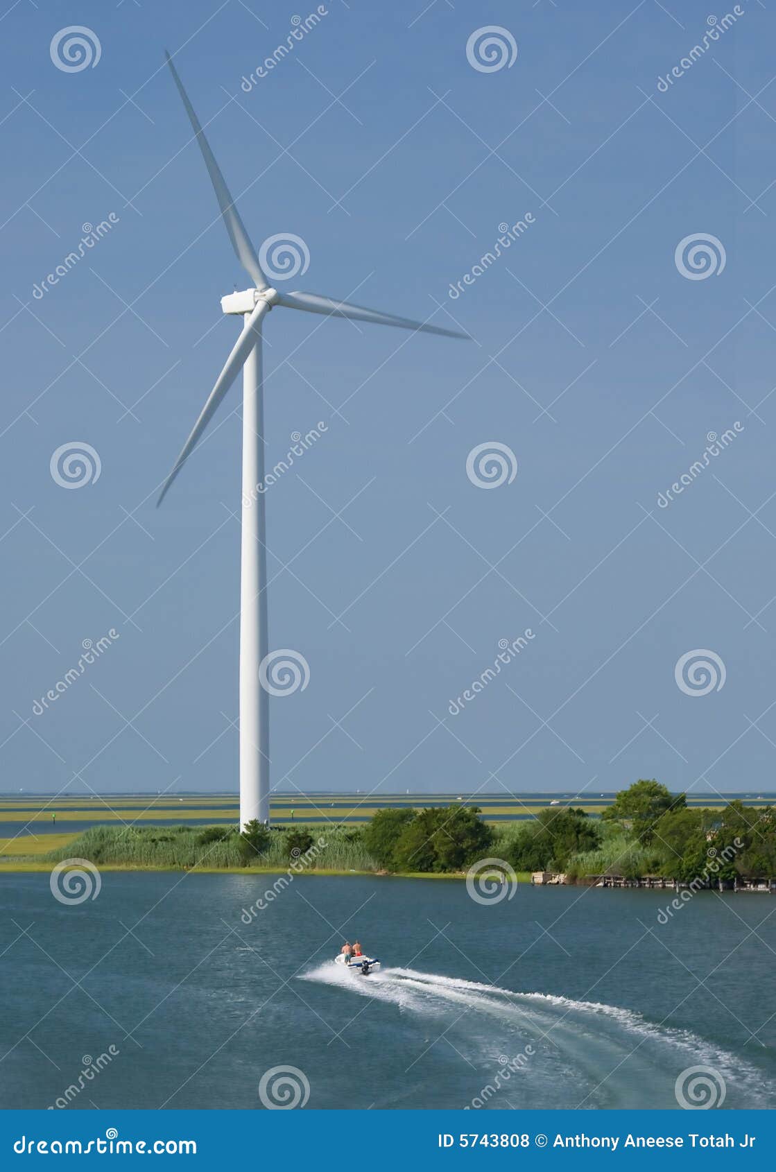 Windmill and boat stock photo. Image of machine, grass - 5743808