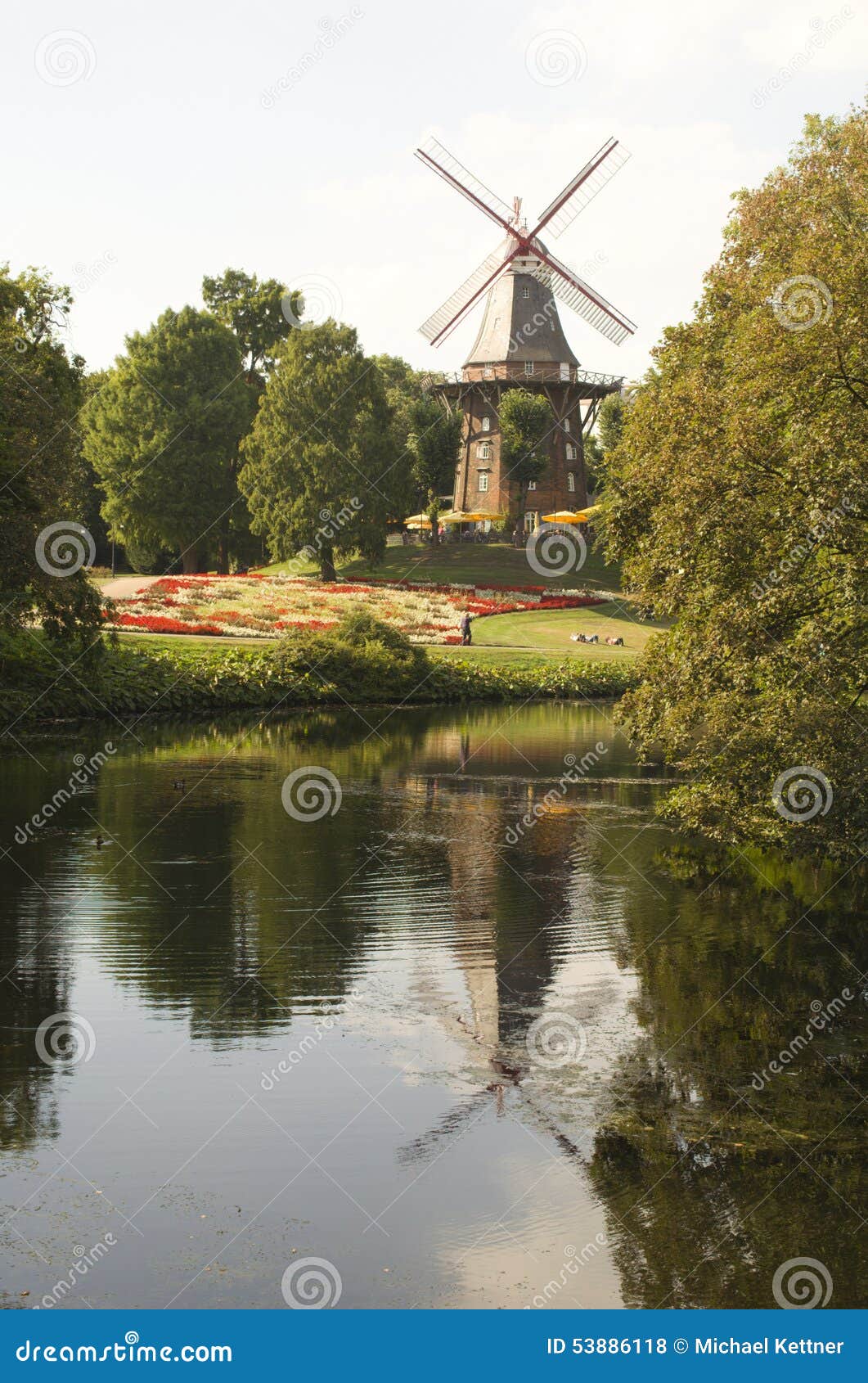 Windmill in Bremen stock photo. Image of trail, architecture - 53886118