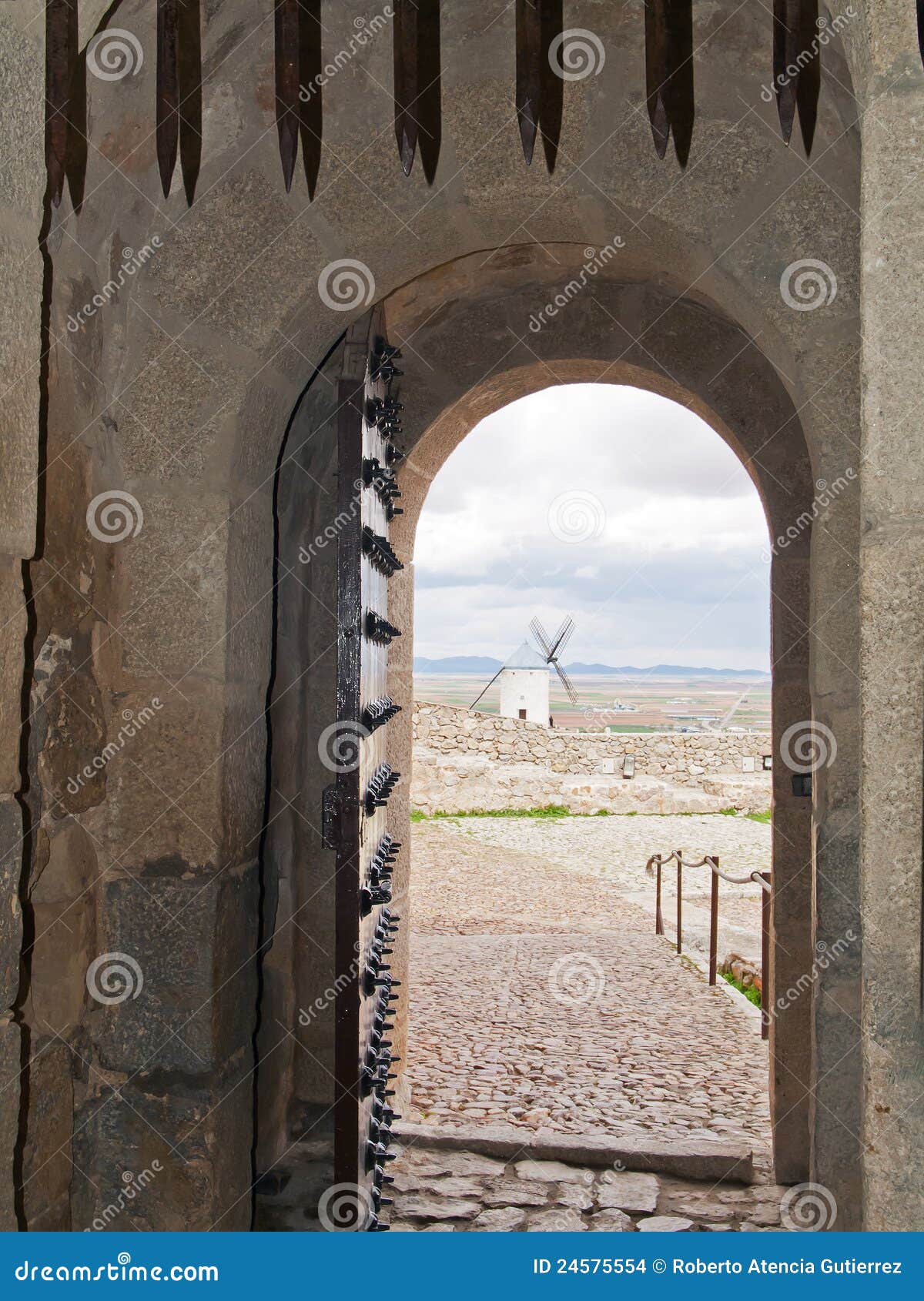 Windmill from the castle stock photo. Image of locations - 24575554