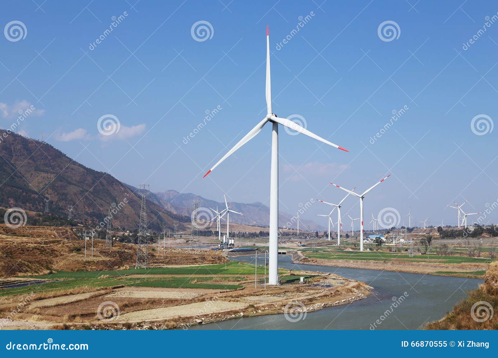 The Windmill ,China stock image. Image of morning, technology - 66870555