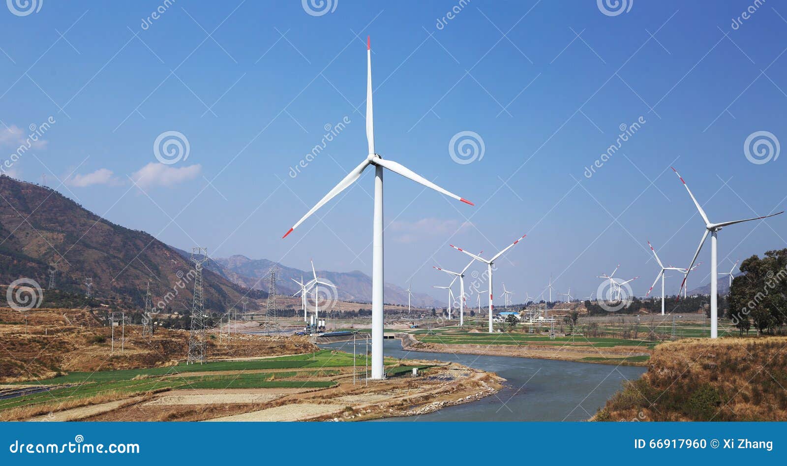 The Windmill ,China stock photo. Image of china, morning - 66917960