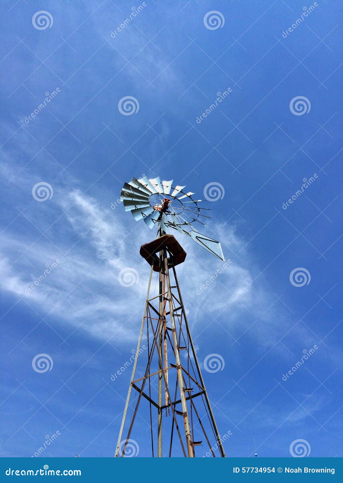 Windmill stock photo. Image of bright, blue, ohio, indiana - 57734954
