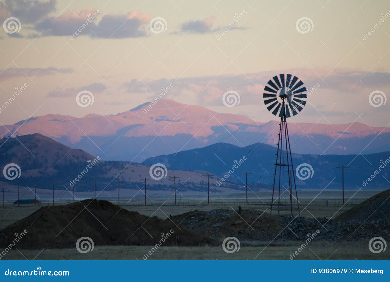 Windmill Colorado stock image. Image of fall, country - 93806979