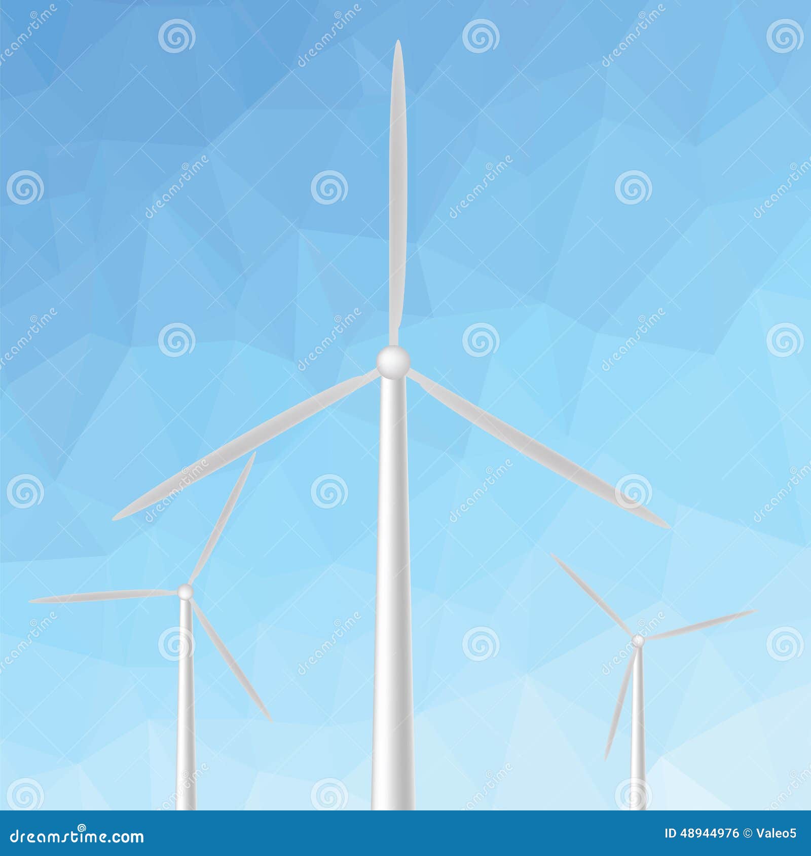 Windmill stock vector. Illustration of ecology, polygonal - 48944976