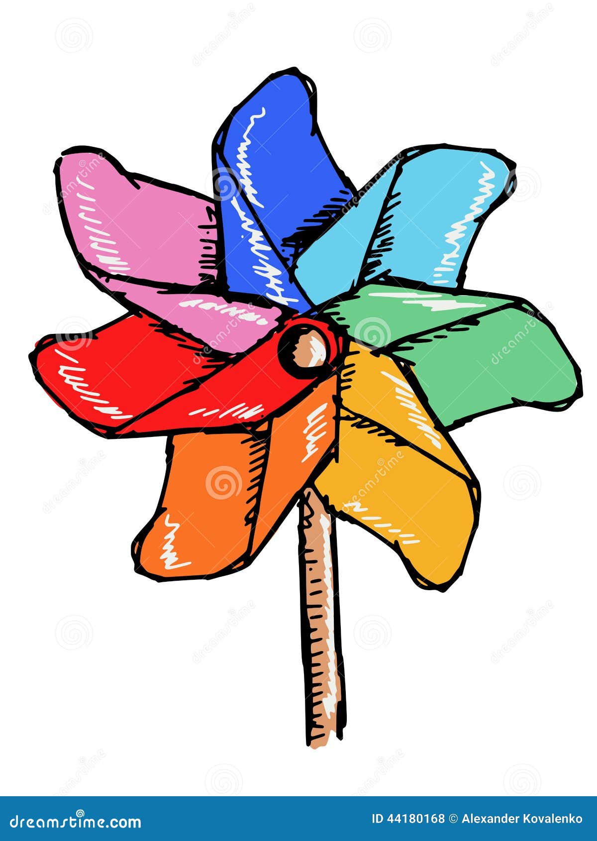 Windmill colours stock vector. Illustration of isolated - 44180168