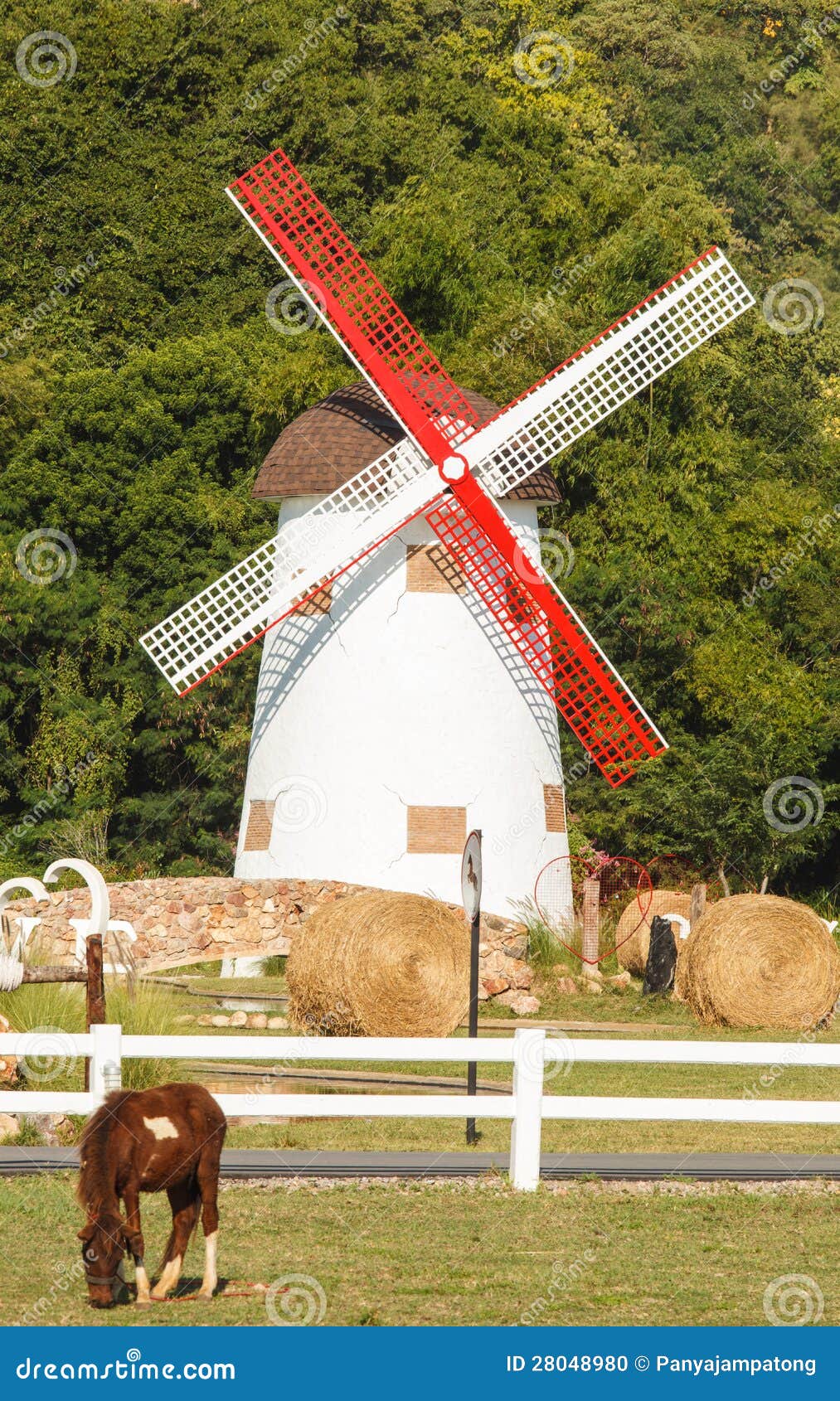 Windmill in Countryside stock photo. Image of history - 28048980
