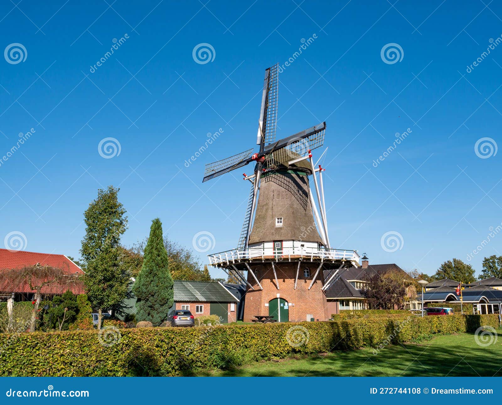 Windmill De Vier Winden in Weerselo, Overijssel, Netherlands Stock ...