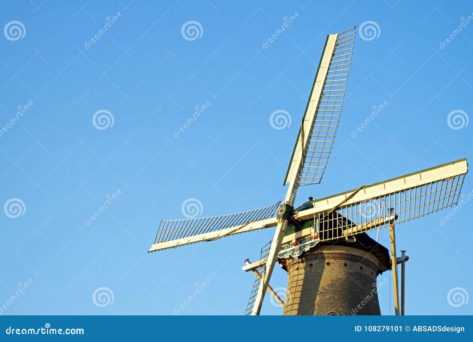 Windmill, Delft, the Netherlands Stock Image - Image of wind ...
