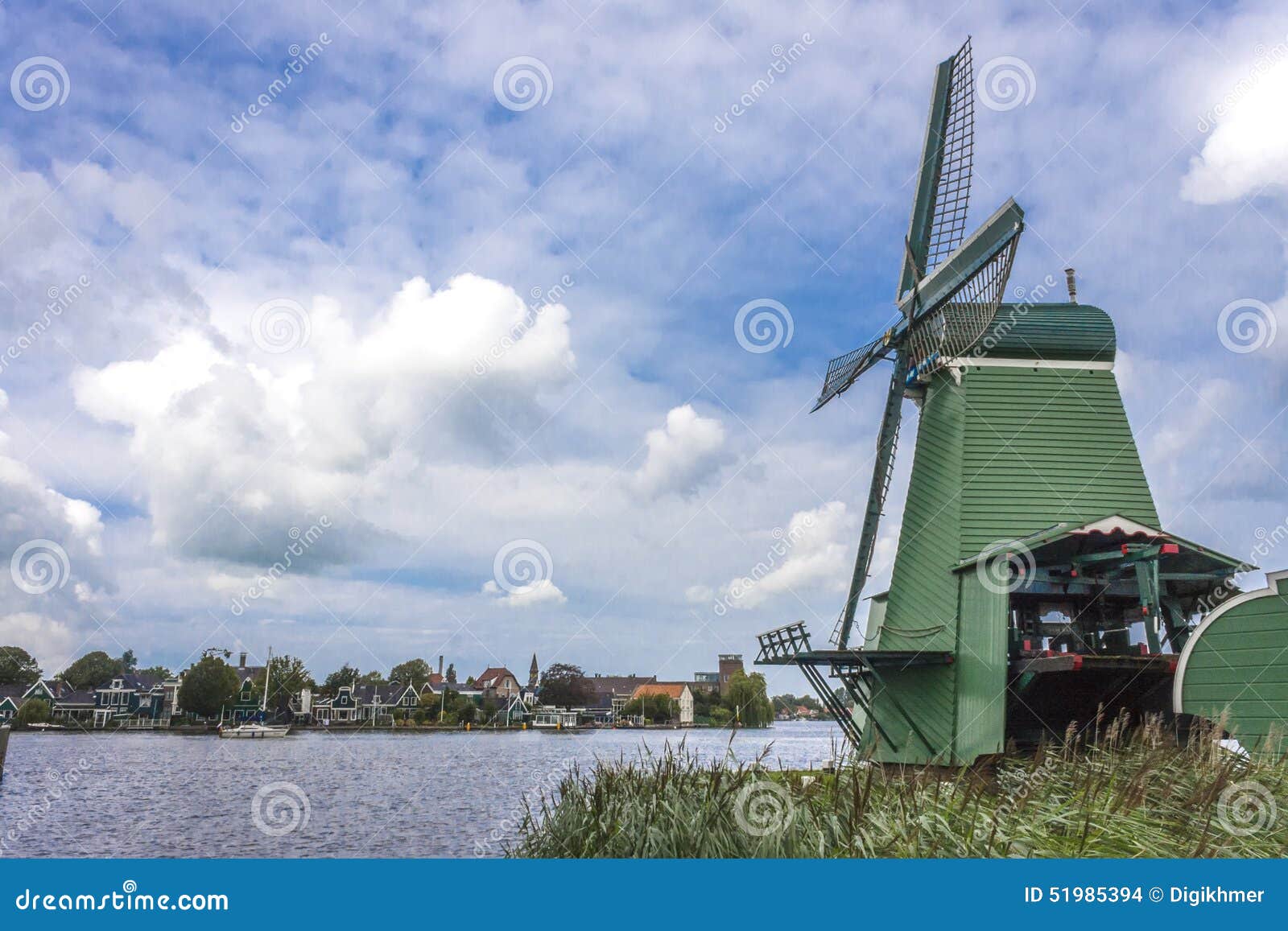 Windmill Dutch Countryside stock photo. Image of nature - 51985394