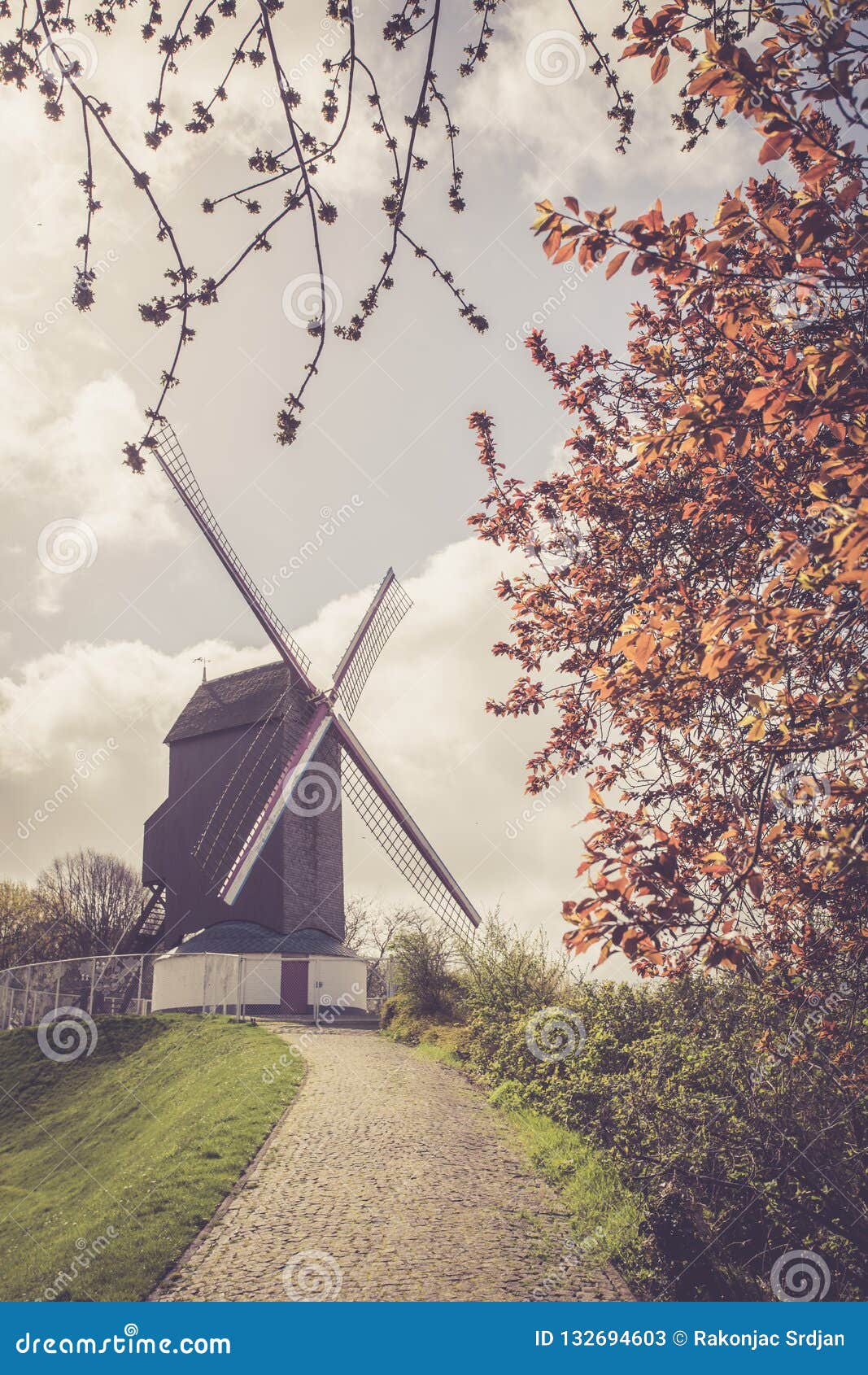 Windmill. Eco energy. stock image. Image of industrial - 132694603