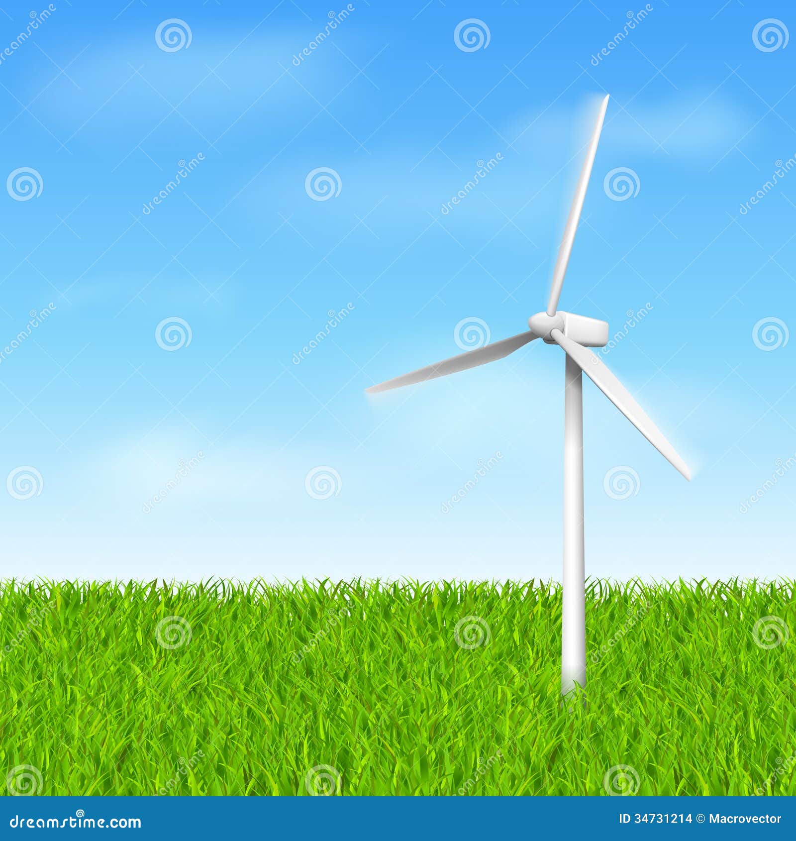 Windmill eco stock vector. Illustration of environmental - 34731214