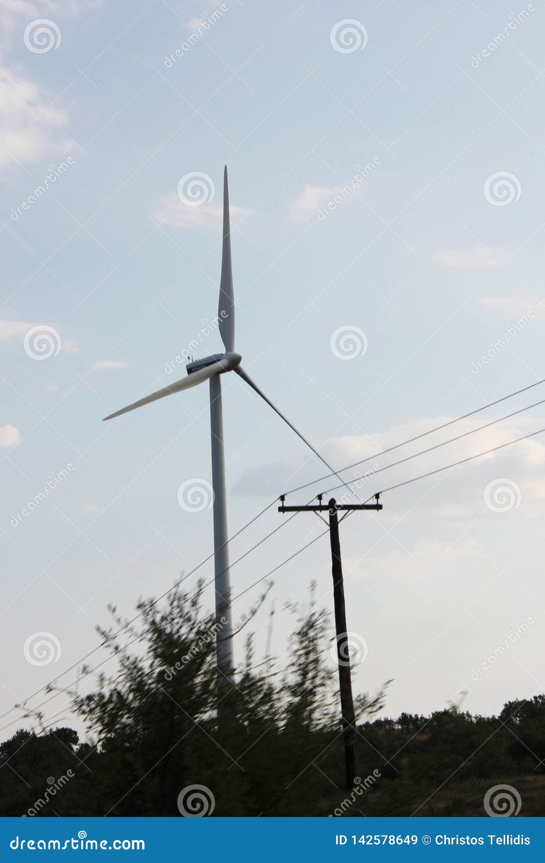 Windmill for Electric Power Production Stock Image - Image of crops ...