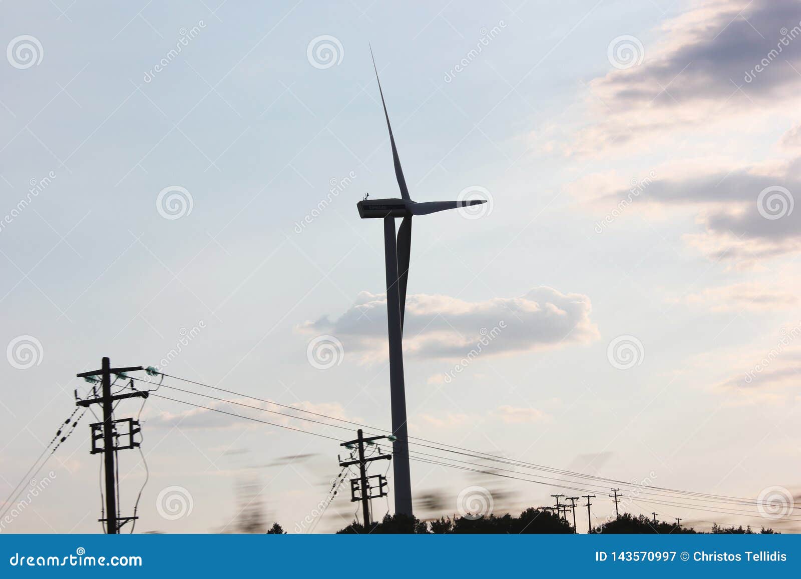 Windmill for Electric Power Production Stock Image - Image of landscape ...