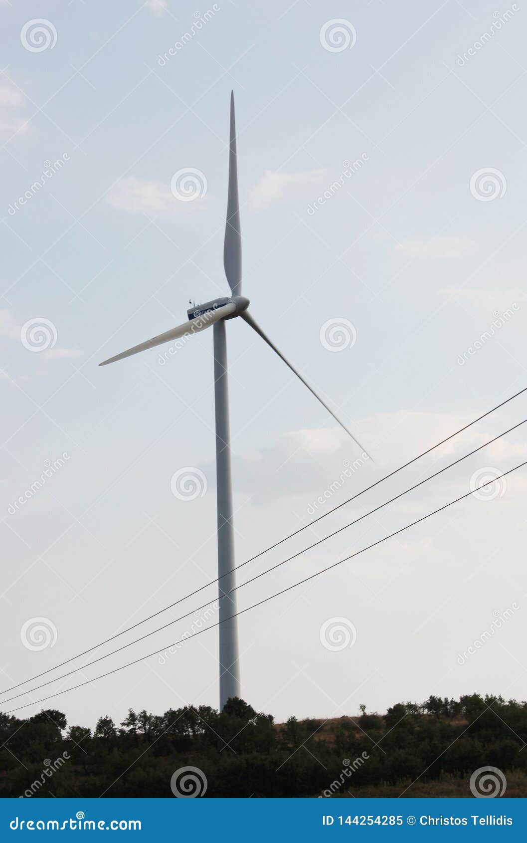Windmill for Electric Power Production Stock Image - Image of rural ...