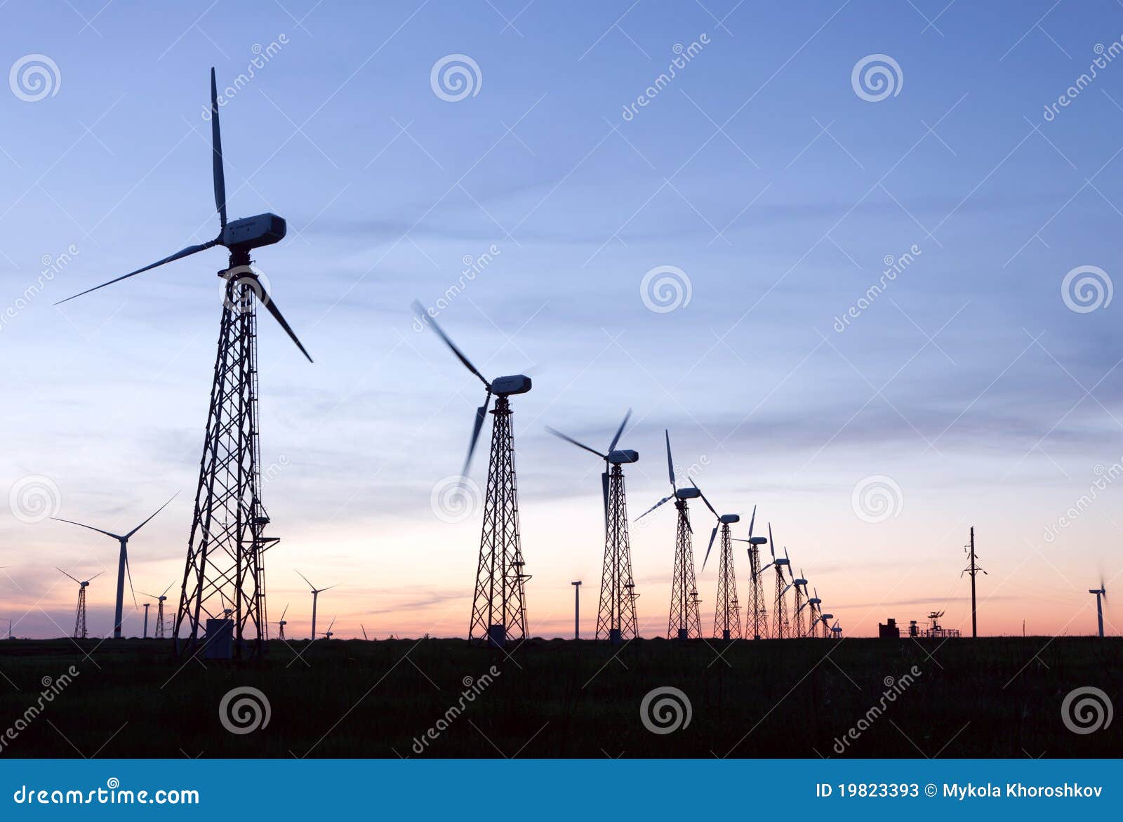 Windmill Electric Power Turbines Stock Image - Image of innovation ...