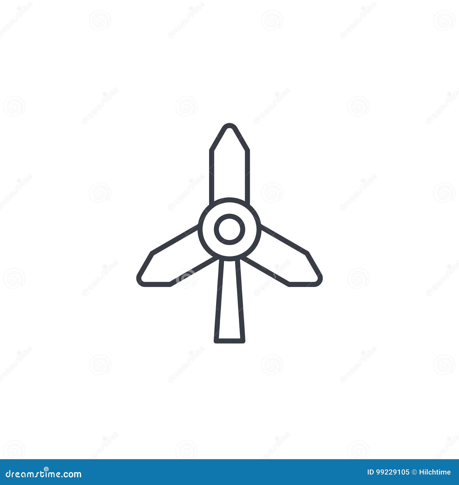 Windmill Energy Thin Line Icon. Linear Vector Symbol Stock Vector ...
