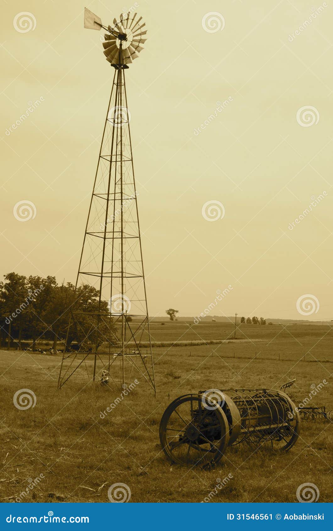 Windmill stock image. Image of windmill, cornfield, farmstead - 31546561